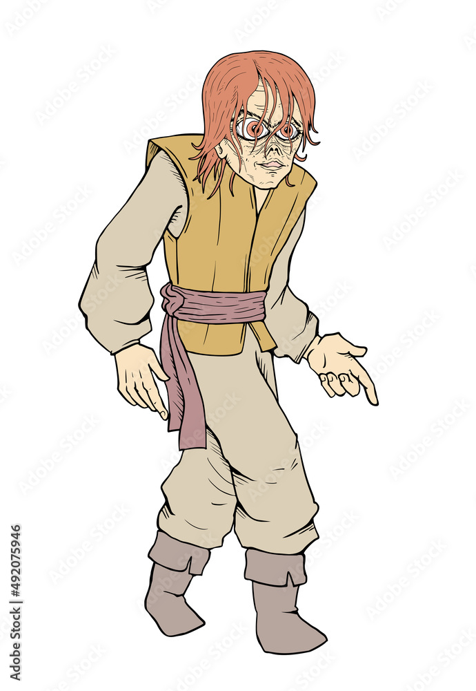 Medieval man illustration Stock Vector | Adobe Stock