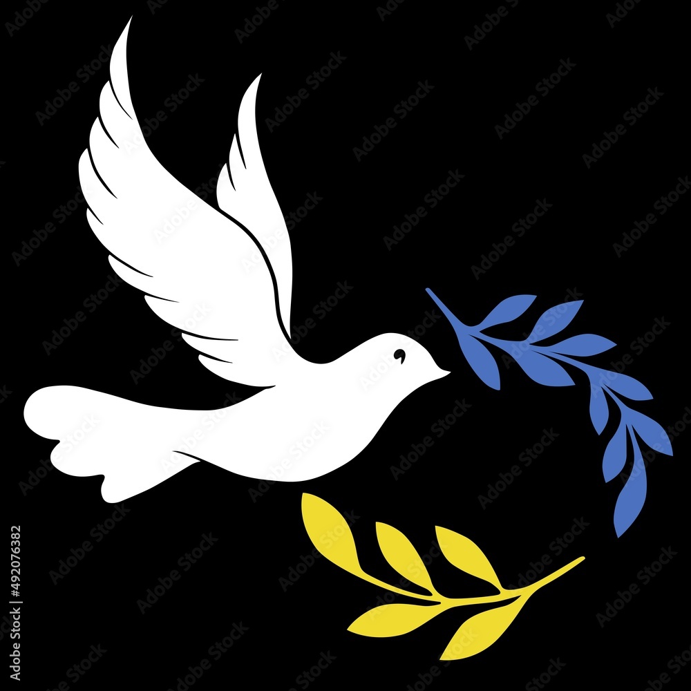 Symbol of peace, dove bird Stock Vector | Adobe Stock