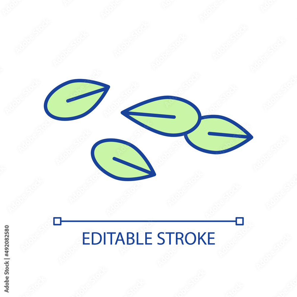 Vecteur Stock Green leafy vegetables RGB color icon. Edible plant ...