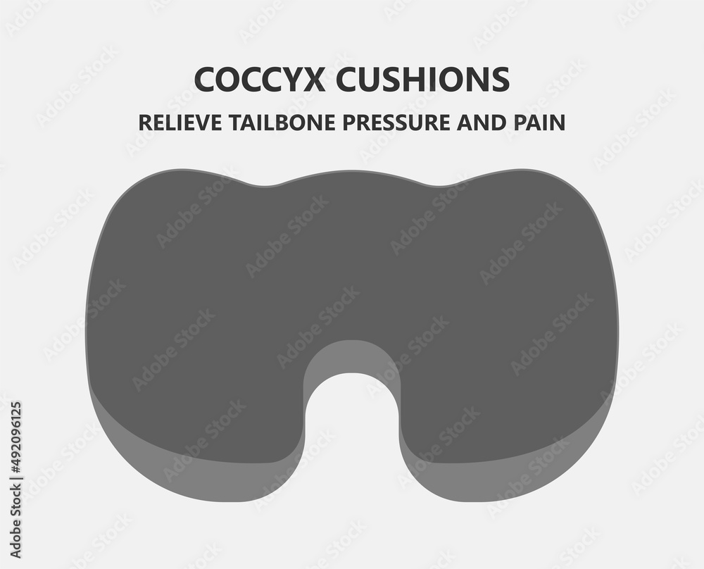 Vecteur Stock Tail bone pain floor hip spine sitting down back leg fall ...