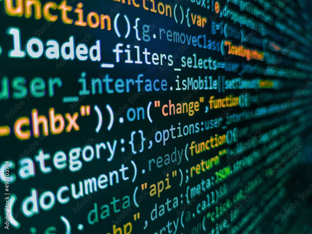 Computer Programming Source Code Html Css3 Source Code On Lcd Screen With Black Background Web