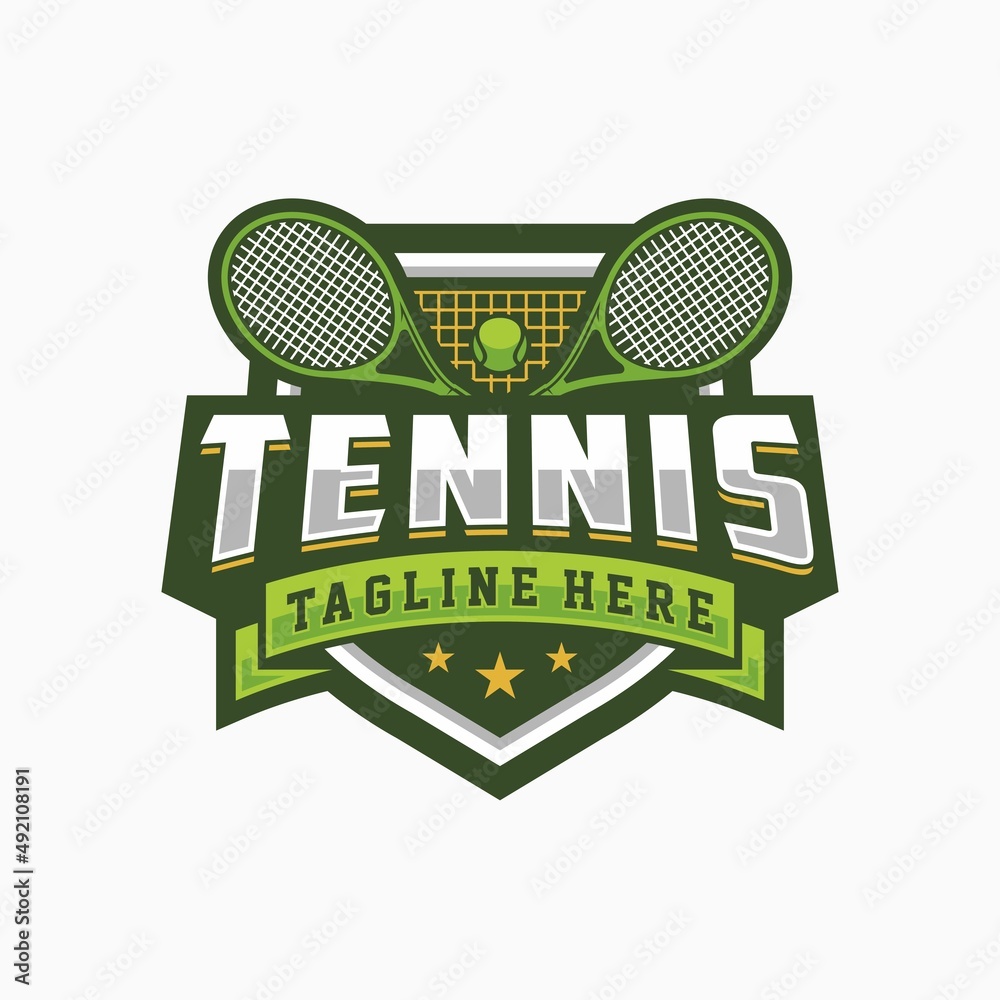 Tennis logo icon design, sports badge template. Vector illustration ...
