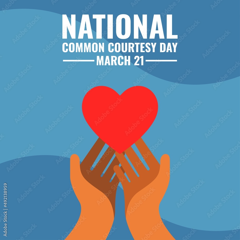Vector Pair of Hands and Hearts, National Common Courtesy Day Design ...