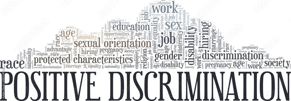 Positive Discrimination conceptual vector illustration word cloud ...