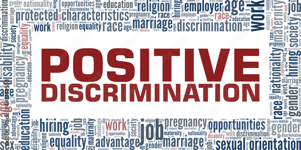 Positive Discrimination conceptual vector illustration word cloud ... Positive Discrimination conceptual vector illustration word cloud ...