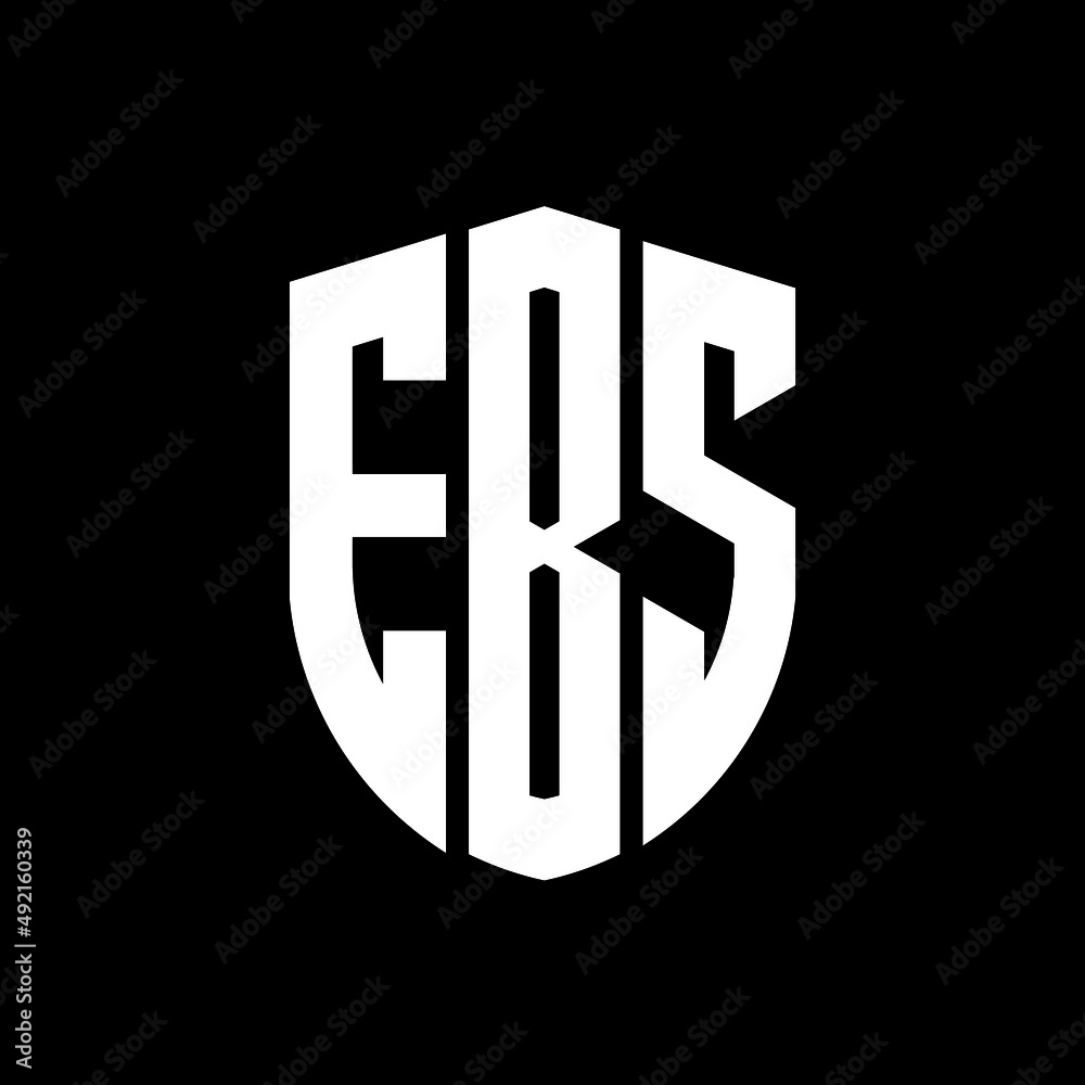 EBS letter logo design. EBS modern letter logo with black background. EBS creative letter logo ...