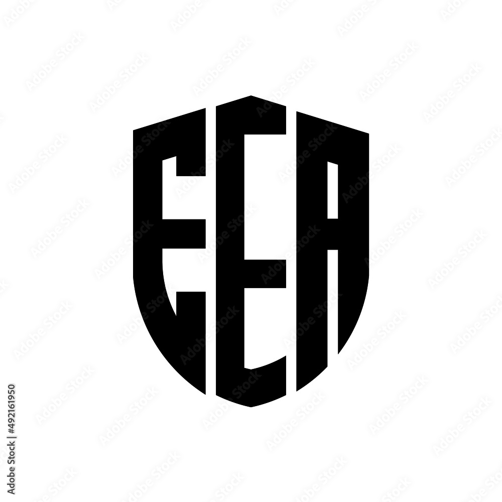 EEA letter logo design. EEA modern letter logo with black background ...