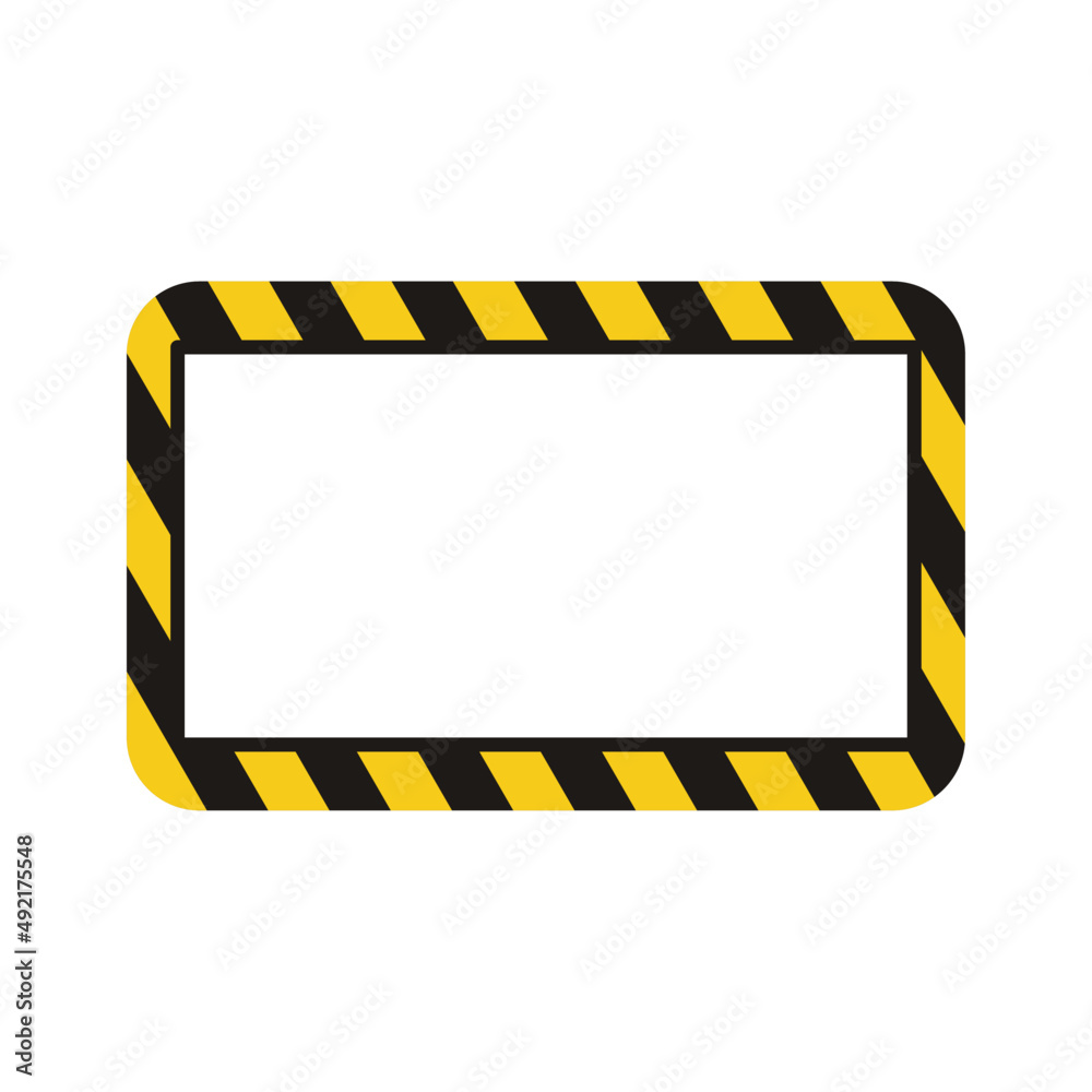 warning background with safety stripe motif with slightly rounded ...