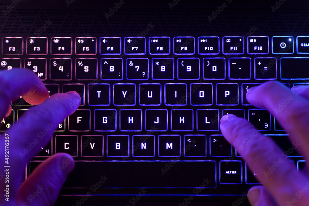 Glowing Computer Keyboard