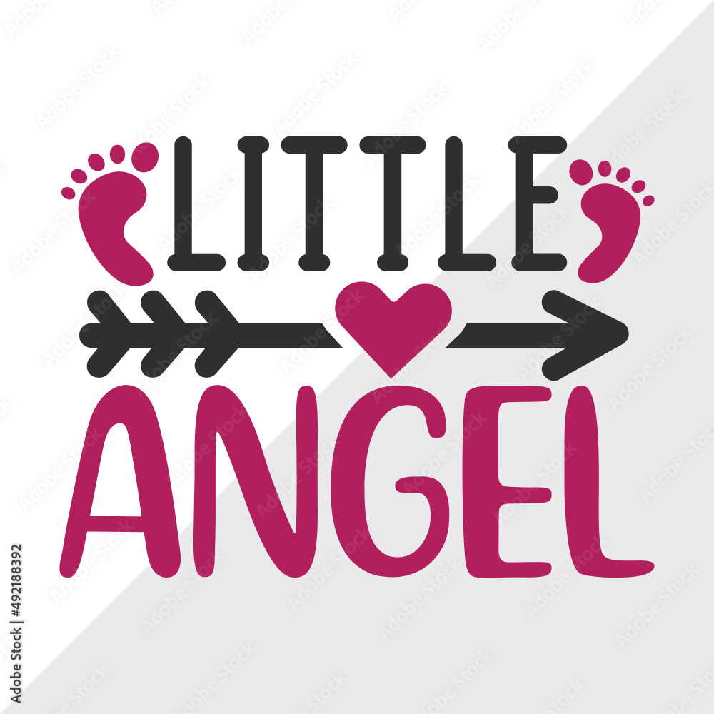 Little Angel SVG Cut File | Angel Svg | Newborn Svg | Child Svg | Cute ...