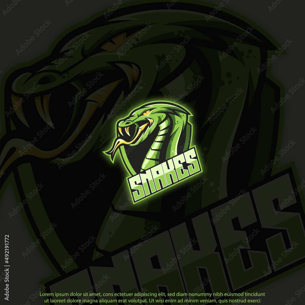 Snakes mascot logo design good use for symbol emblem identyti brand and ...