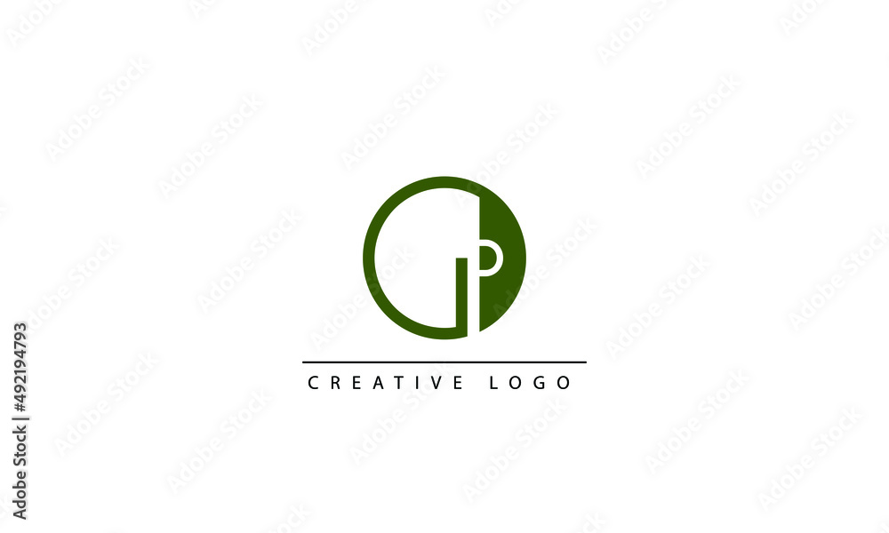 GD GP Abstract initial monogram letter alphabet logo design Stock Vector | Adobe Stock