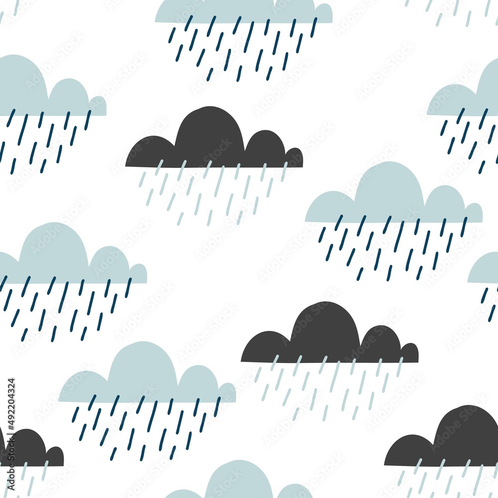 Seamless cloud pattern. Creative sky texture for fabric, wrapping ...