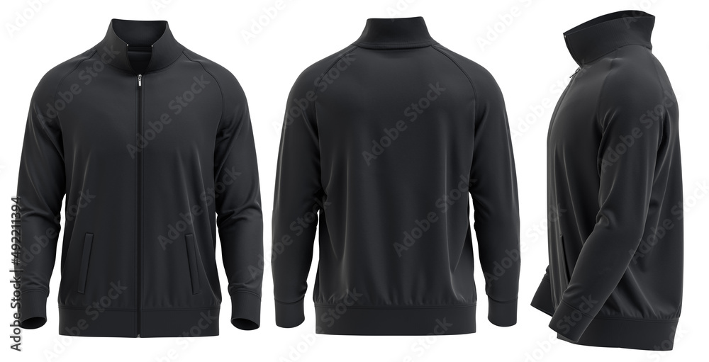 Jacket Design. Sportswear. Track front and back view Stock Photo ...
