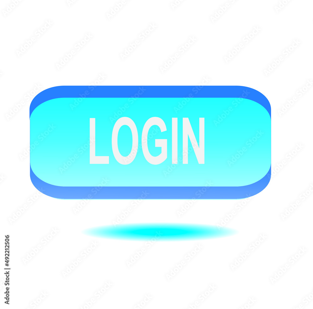 Blue button with text login. Login button icon for your web icon Stock ...