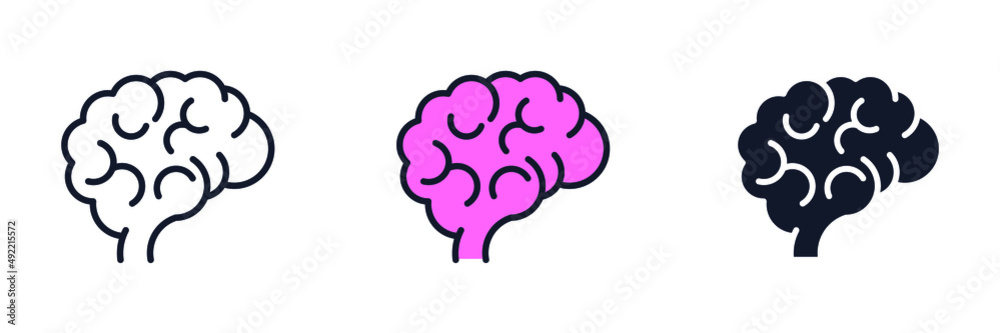brain neurobiology icon symbol template for graphic and web design ...