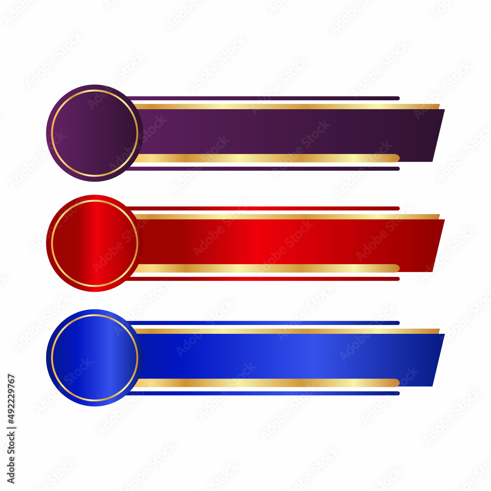 Colorful lower third template vector Stock Vector | Adobe Stock