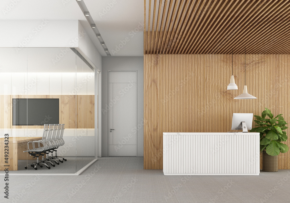 Modern Office Reception Wall