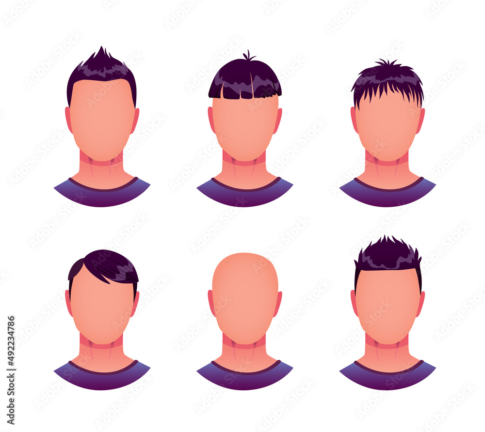 Face construction element, avatar creation with different head ...