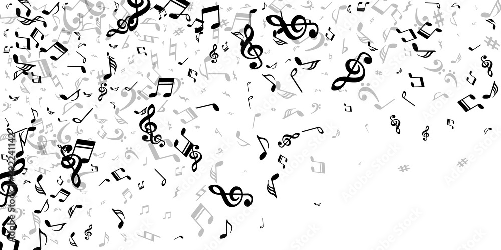 Music notes flying vector background. Symphony Stock Vector | Adobe Stock