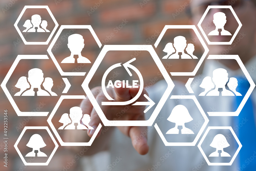 Photo & Art Print Concept of agile. Agile development lifecycle process ...