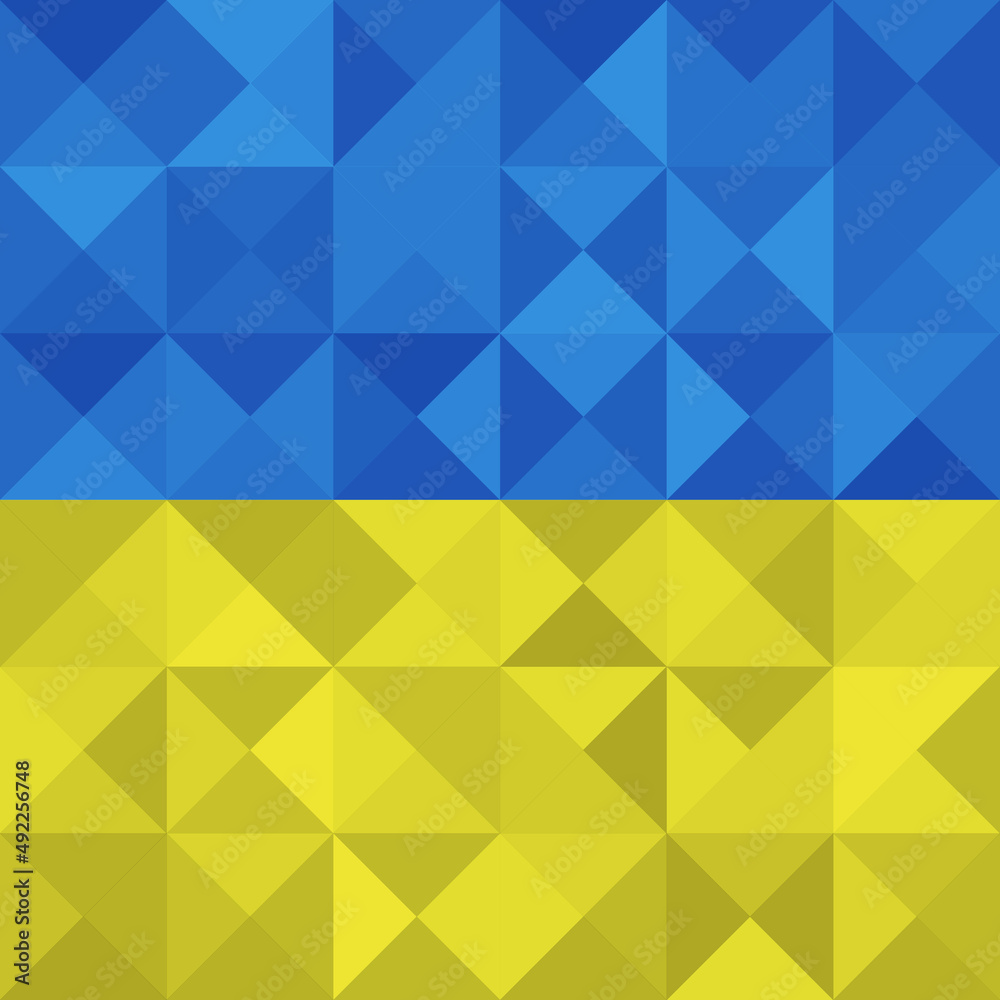 Triangles in the colors of the Ukrainian flag. The national colors of ...