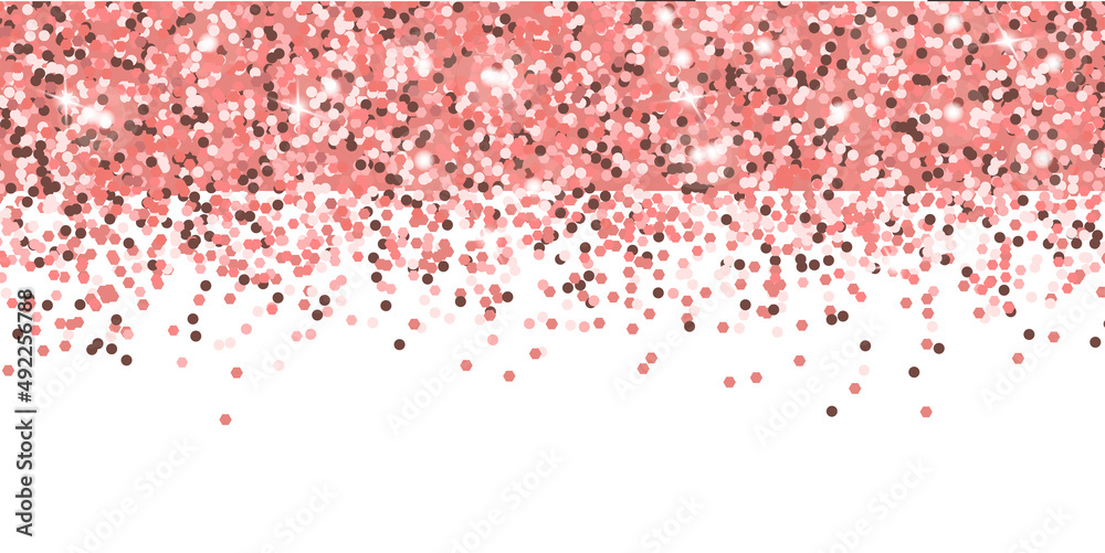 Glitter shine pink effect banner background, confetti. Stock Vector ...