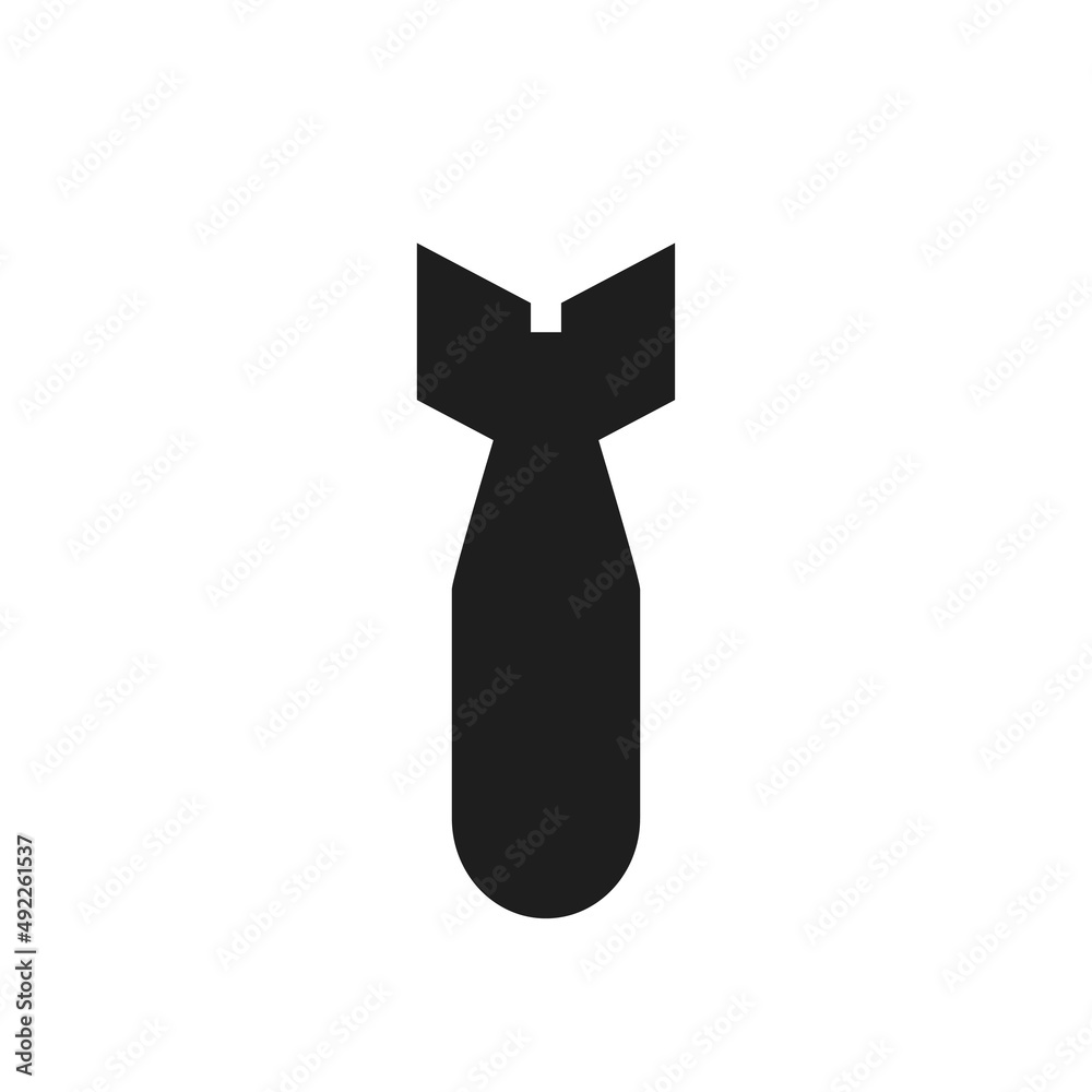 airforce bomb icon. war and military symbol. isolated vector image ...