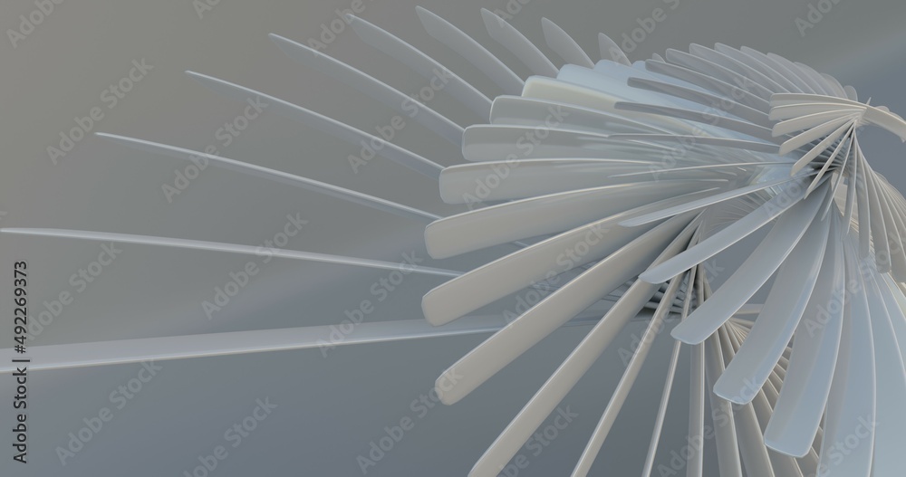abstract laminar pattern created in 3d with Blender Stock Illustration ...