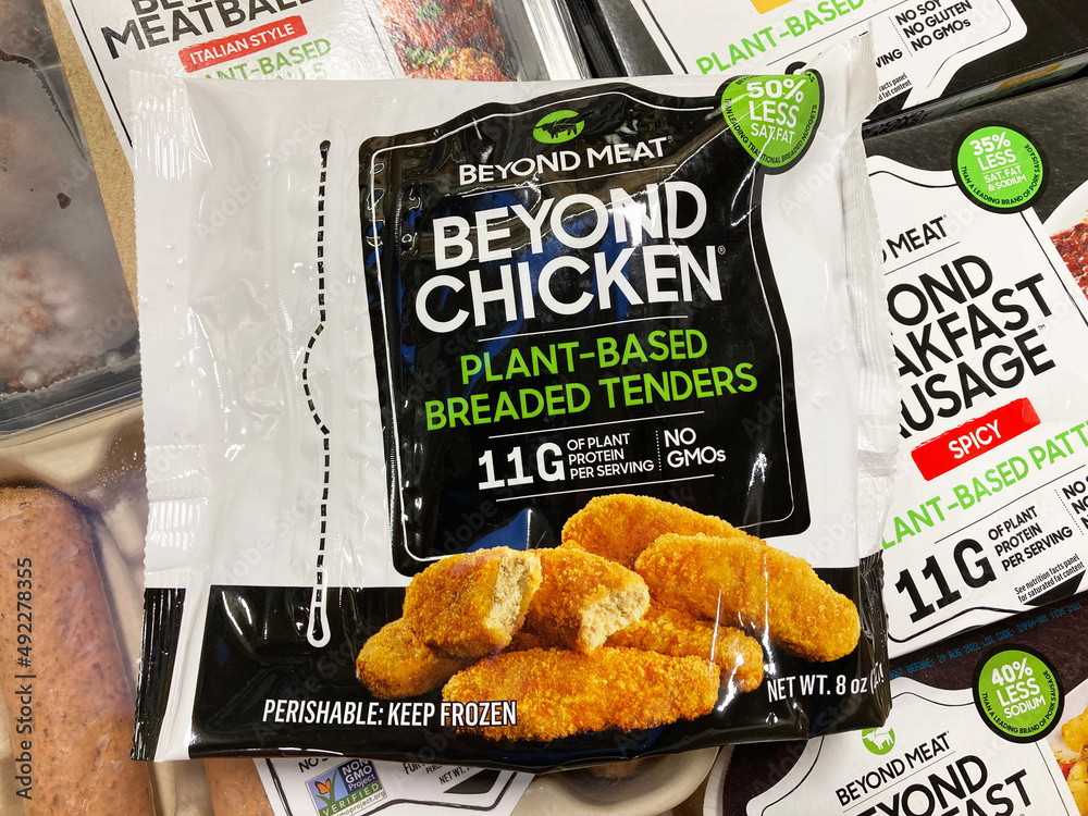 Beyond Chicken plant based breaded tenders by Beyond Meat available for ...