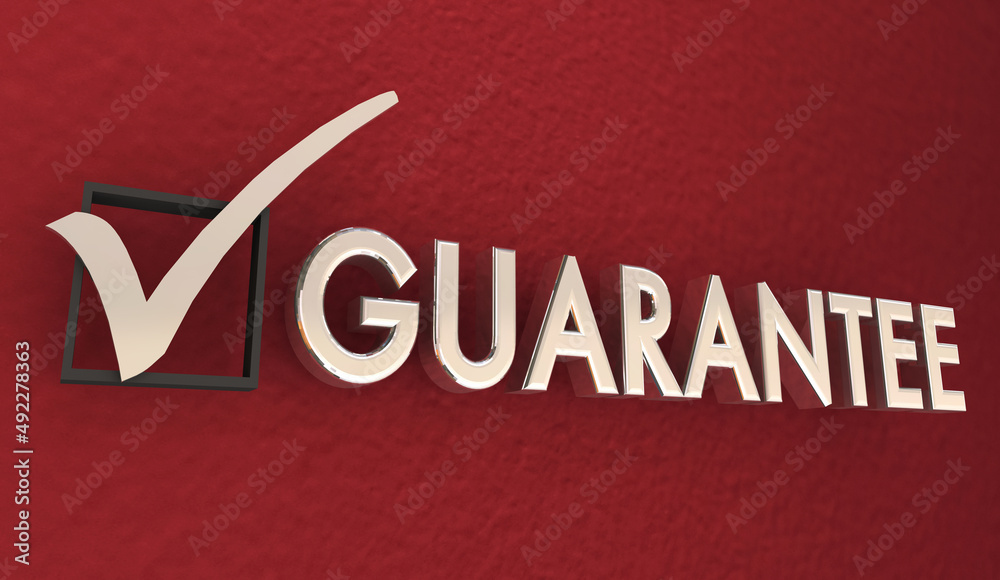 Guarantee Check Mark Box Promise Pledge Customer Satisfaction 3d ...