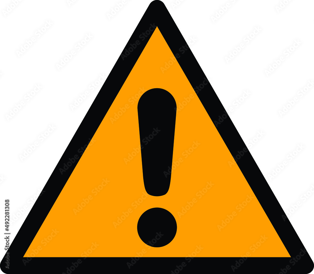 W001 – General warning sign of ISO 7010. Stock Vector | Adobe Stock