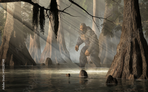 Naklejka The Honey Island Swamp Monster is a cryptid of Louisiana ...