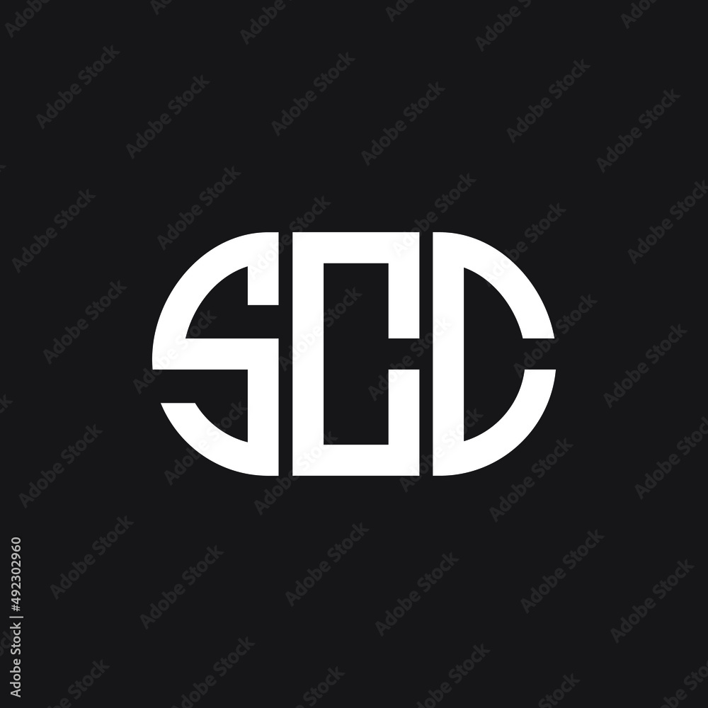SCC letter logo design on black background. SCC creative initials ...