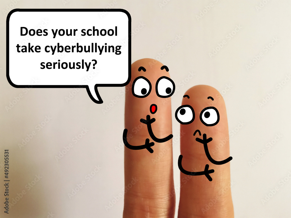 Finger art about cyber bullying Stock Photo | Adobe Stock