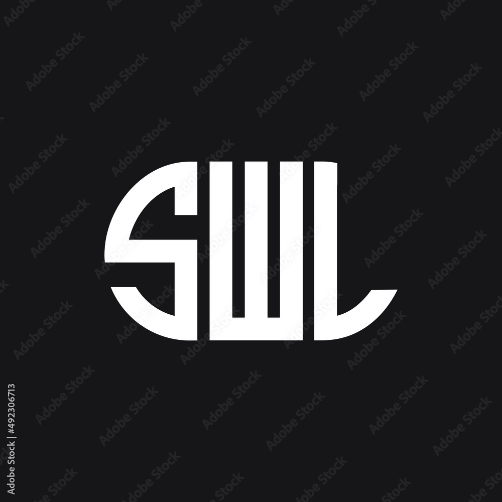 SWL letter logo design on black background. SWL creative initials ...