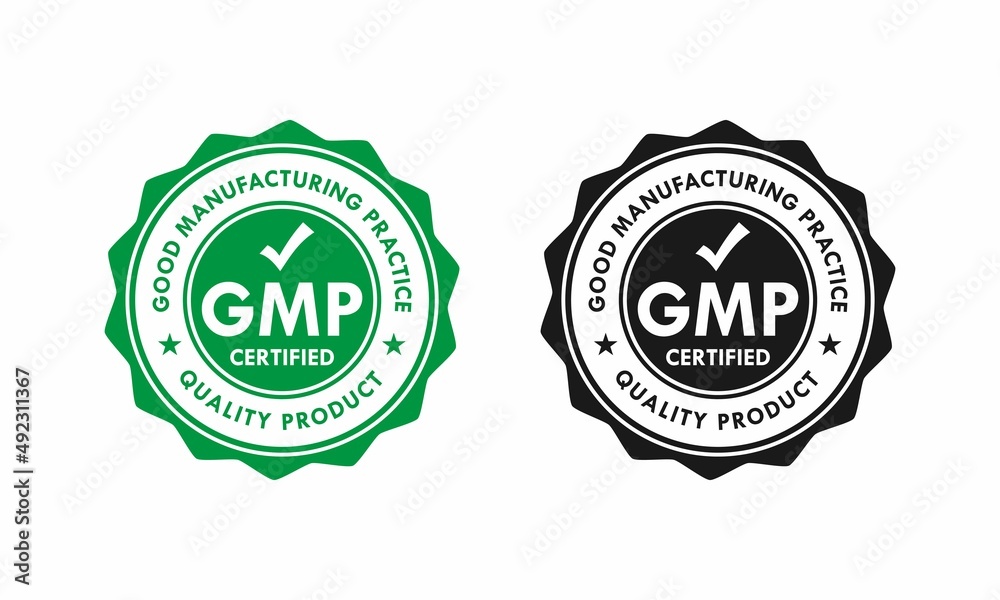 GMP- good manufacturing practice design logo template illustration ...