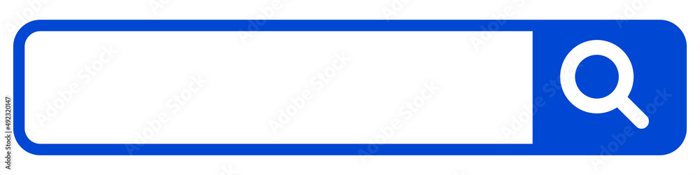 Photo & Art Print Blue search box with rounded corners., illust_monster