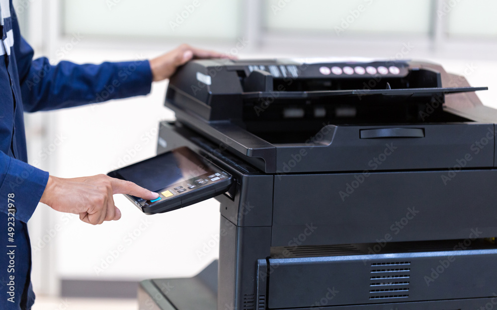 Copy Machine In Front Of Person