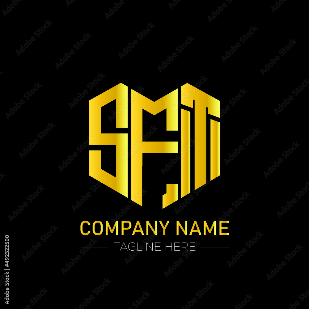 SFT letter logo design on black background.SFT creative initials letter ...