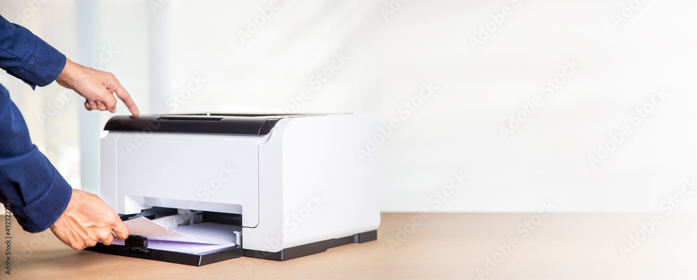Printer, copier, scanner in office. Workplace ,photocopier machine for ...