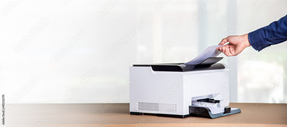 Printer, copier, scanner in office. Workplace ,photocopier machine for ...