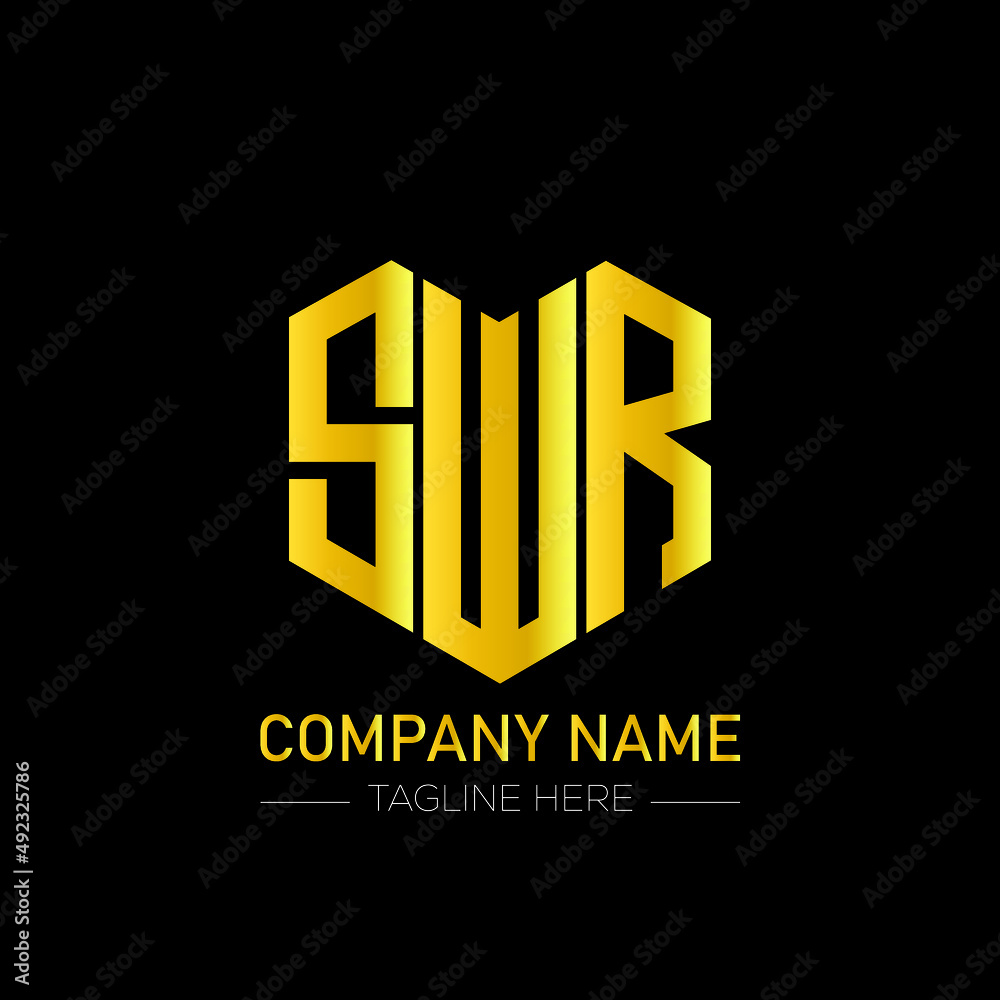 SWR letter logo design on black background.SWR creative initials letter ...