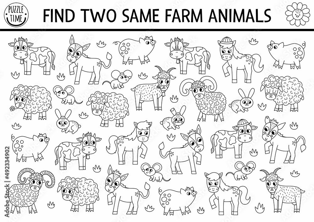 Coloring Pages Of Farm Animals For Kids