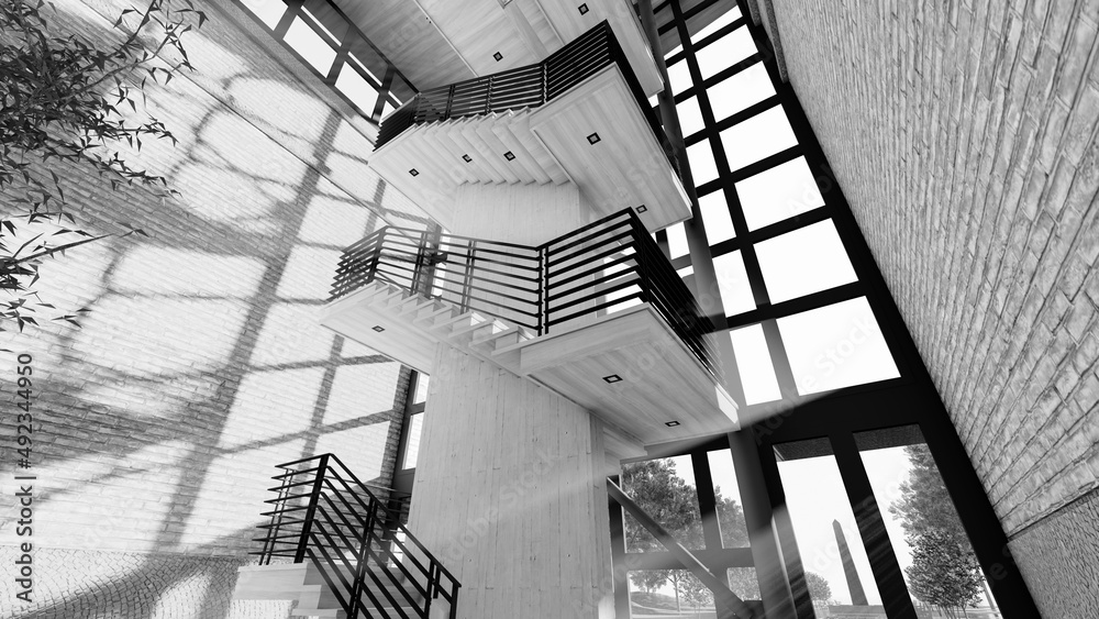 black and white world and greyscale world rendering Stock Photo | Adobe ...