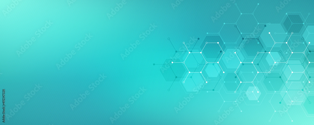 Abstract design element with geometric background and hexagons shape pattern Stock Illustration ...
