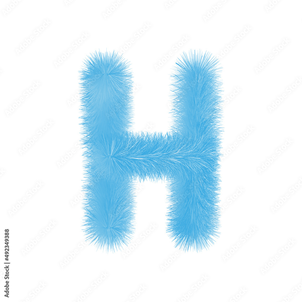 Feathered letter h font vector. Easy editable letters. Soft and ...