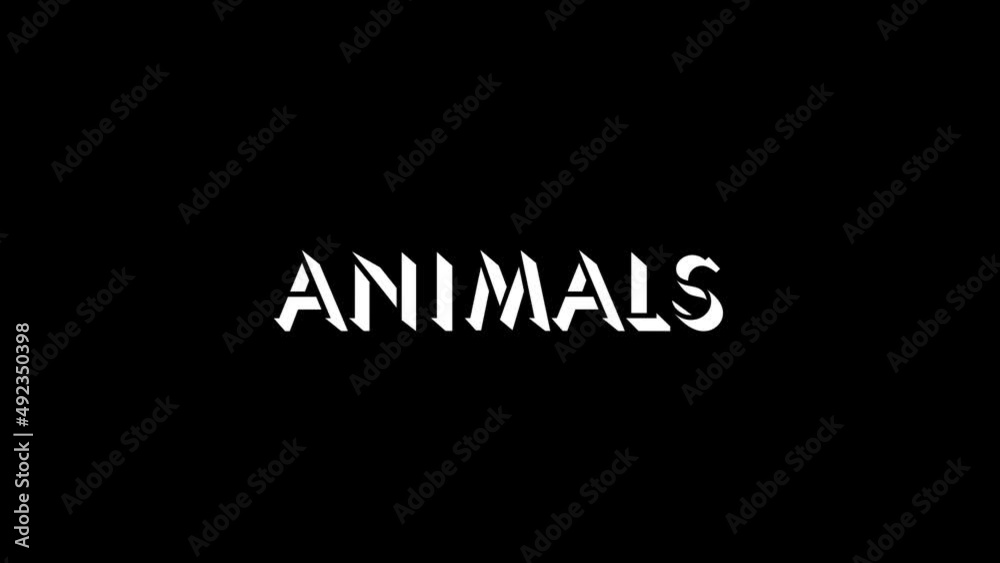 White picture of animals on a black background. animals in the jungle ...
