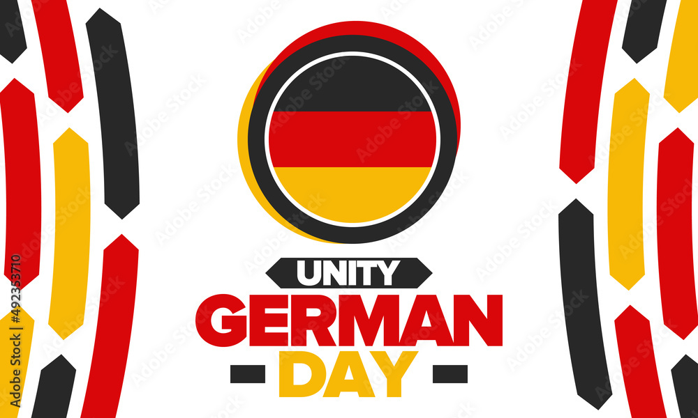 German Unity Day. Happy national holiday of unity, freedom and ...