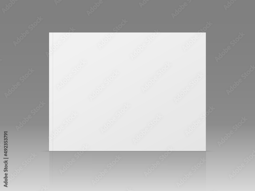 Vector Realistic Standing 3d Magazine Mockup With White Blank Cover